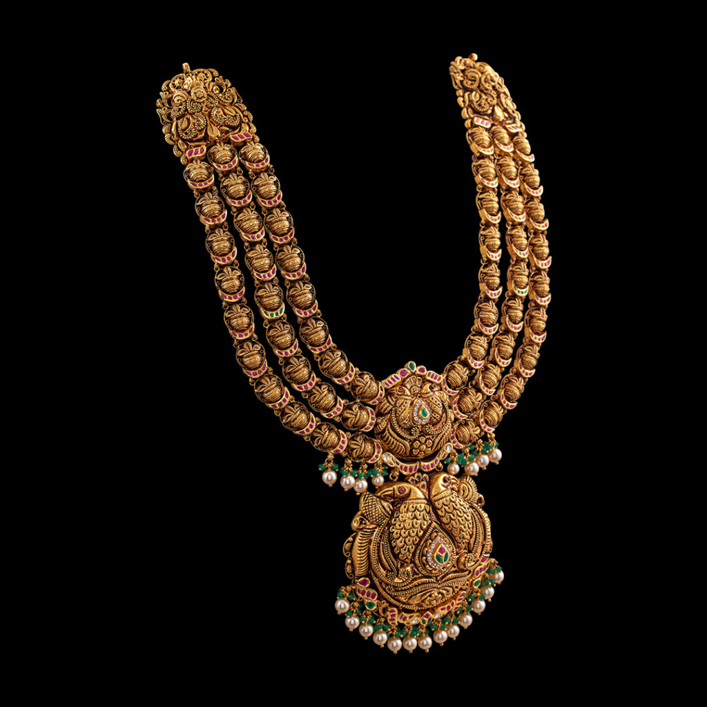 MESMERISING ANTIQUE GOLD HAAR - Navrathan